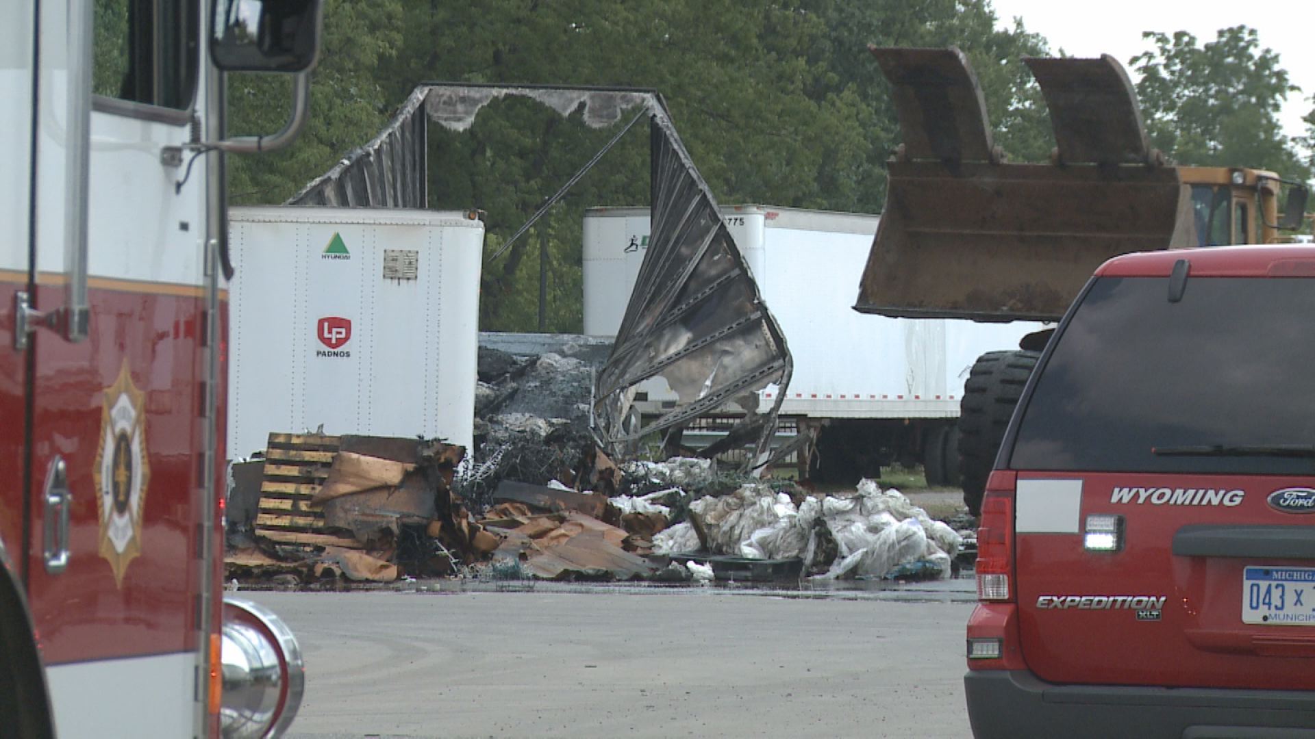 Fire destroys trailer at Padnos facility in Wyoming | wzzm13.com