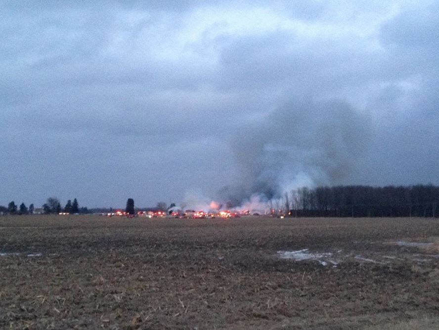 Firefighters battle potato farm fire in Montcalm County | wzzm13.com