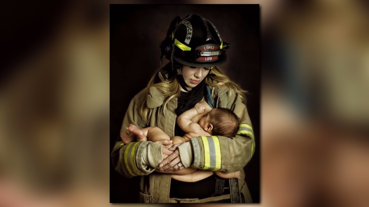 Firefighter uniform nursing photo stirs controversy | king5.com